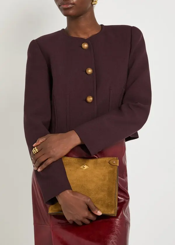 METIER Stowaway Suede Cross-body Bag - Tan