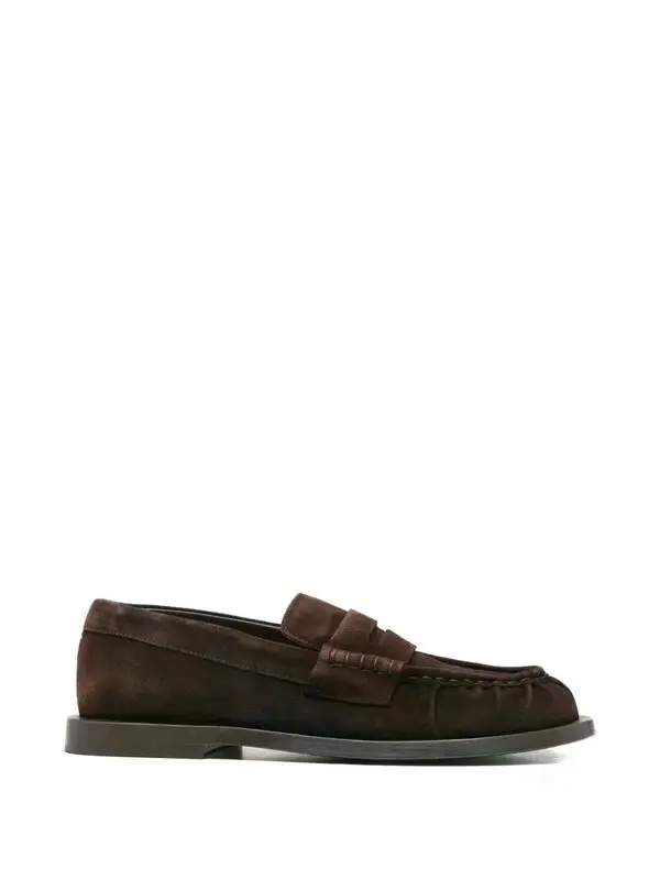 THE ANTIPODE Suede Penny Loafers