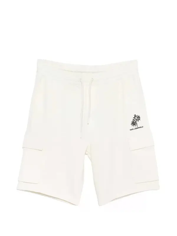 Karl Lagerfeld Cargo Print Shorts - White