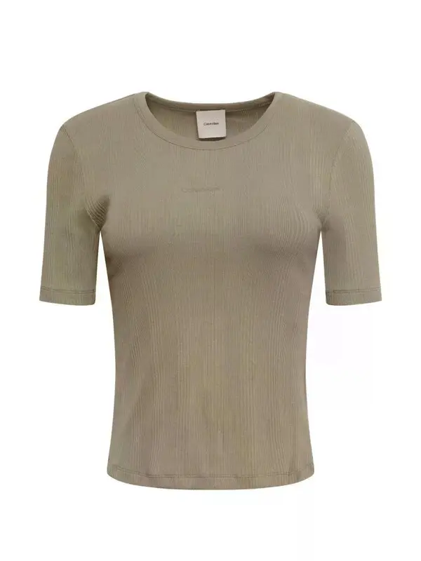 Calvin Klein Ribbed Knit T-shirt - Green