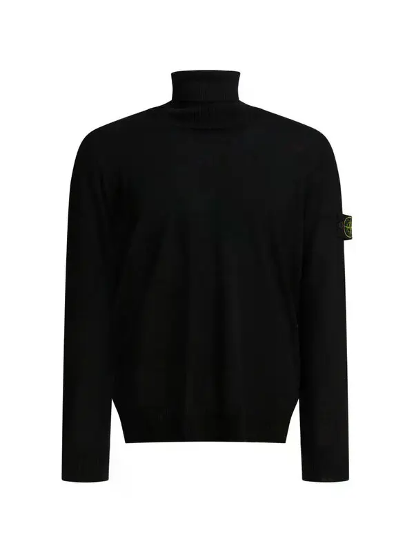 Stone Island Logo-detail Sweater - Black