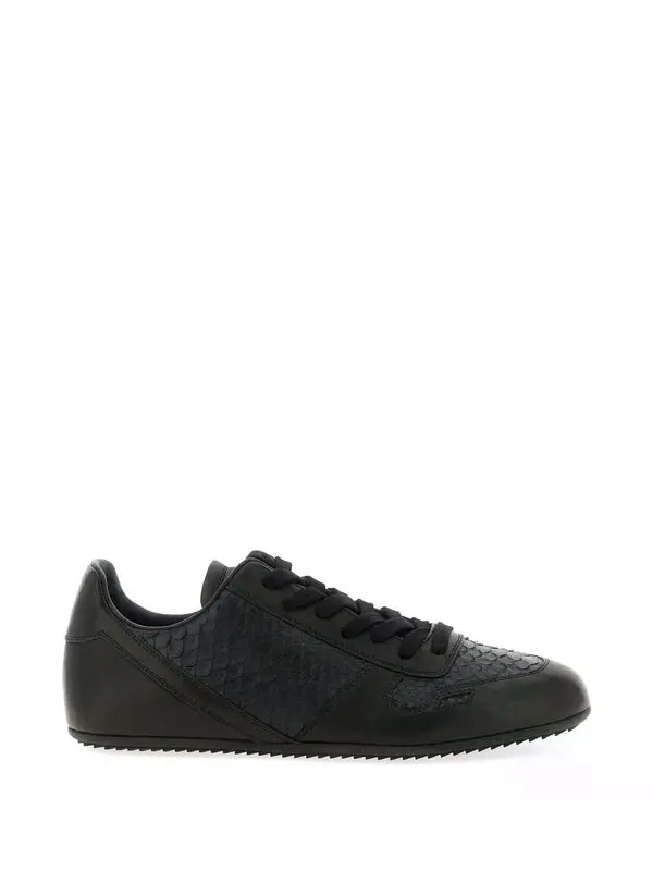 Rick Owens Minimal Leather Sneakers - Black