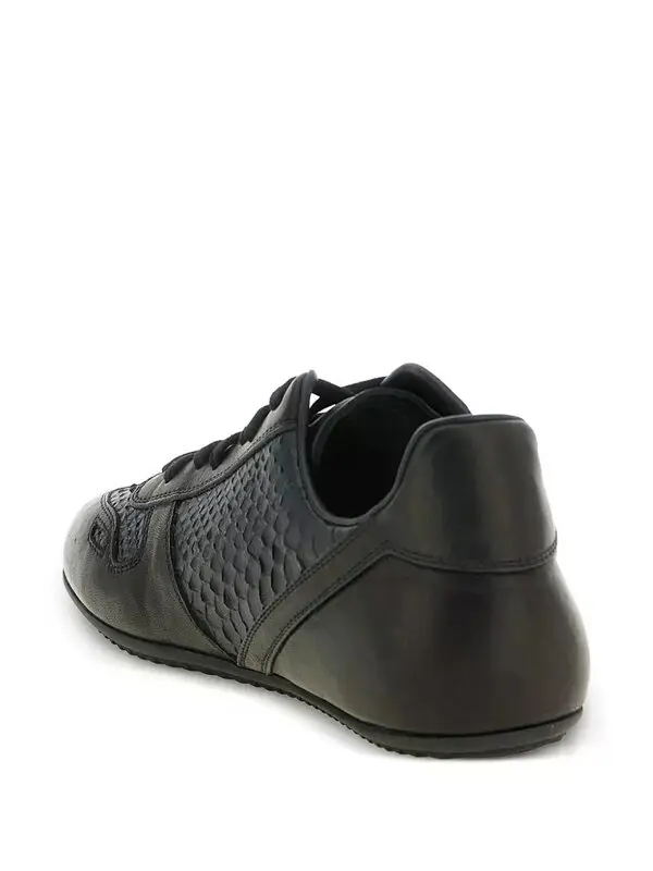 Rick Owens Minimal Leather Sneakers - Black