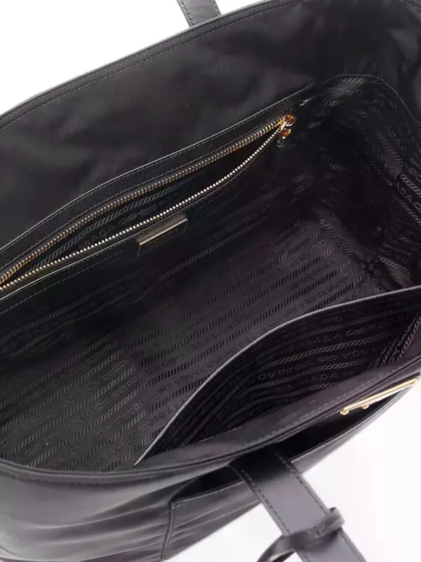 Prada Saffiano Trimmed Re Nylon Re Edition 1978 Tote Bag - Black