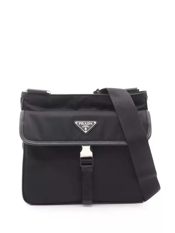Prada 2013-2026 Saffiano Trimmed Re-nylon Crossbody Bag
