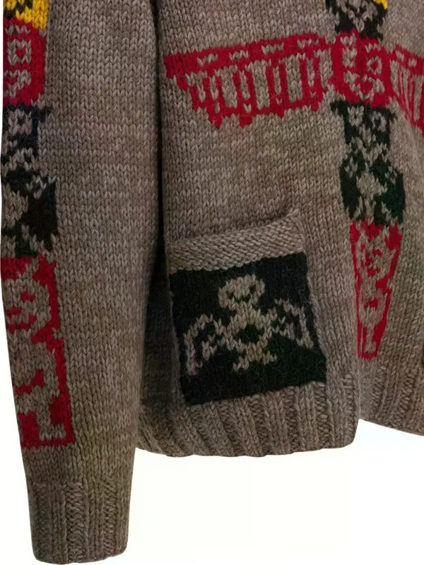 Kapital Patterned Zip-up Cardigan