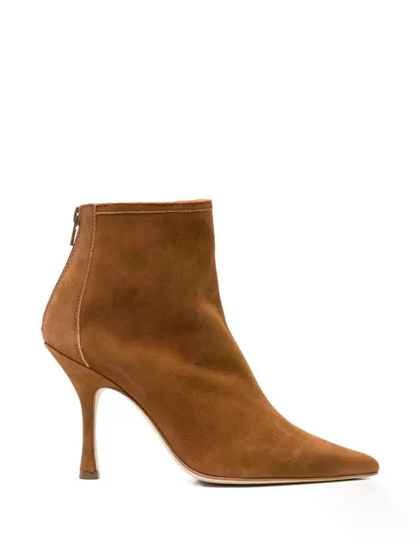 ANNA F. Pointed Zip Up Boots