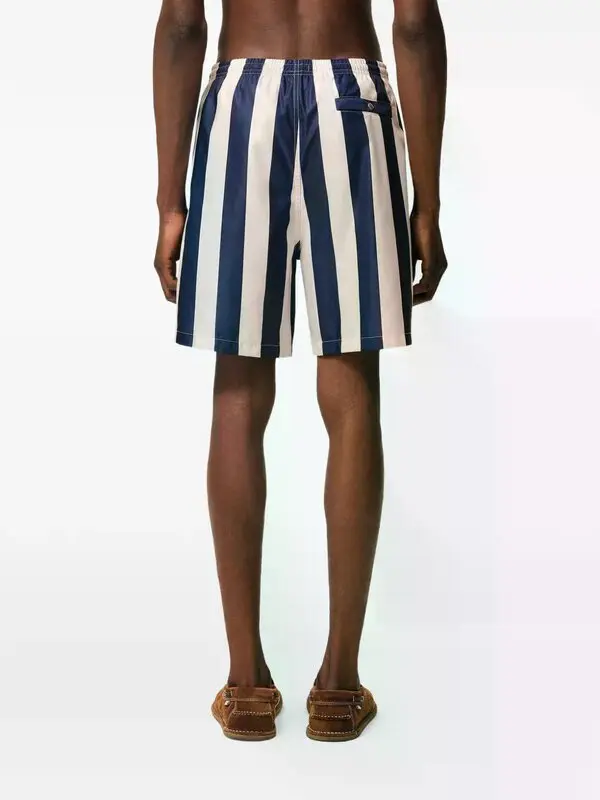 AMI Paris Striped Swim Shorts - Blue