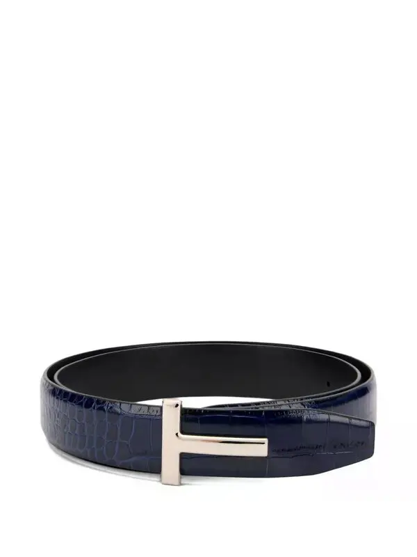 TOM FORD T-buckle Belt - Blue