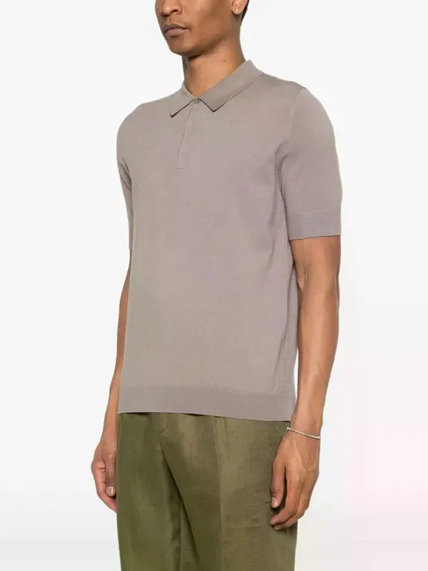 BOSS Knit Polo Sweater With Covered Placket