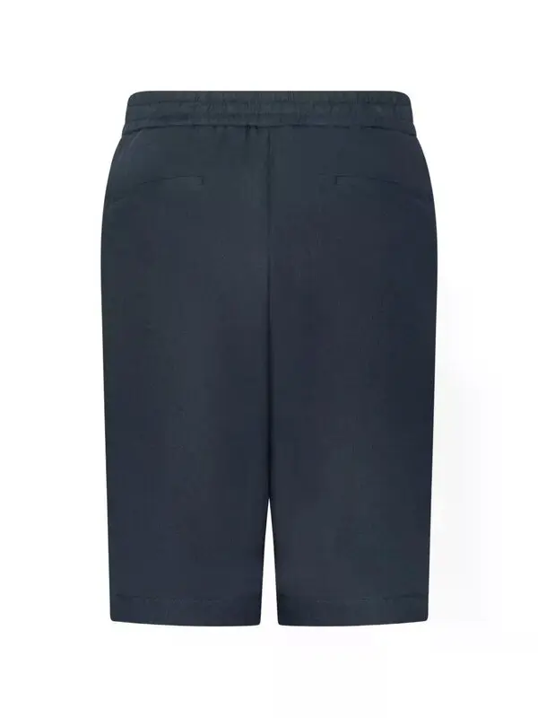 FRANZESE COLLECTION Linen Bermuda Shorts - Blue