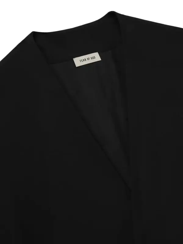 Fear Of God Wrap-front Long Sleeve Jacket - Black