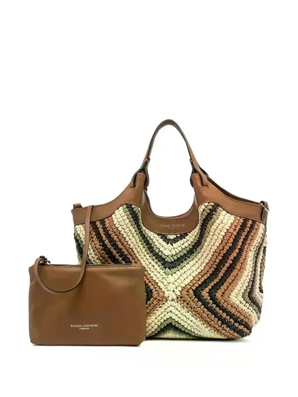 GIANNI CHIARINI Shoulder Bag With Woven Design