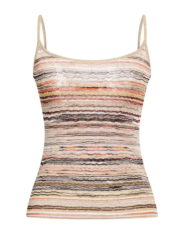 Missoni Intarsia-knit Metallic Top - Orange