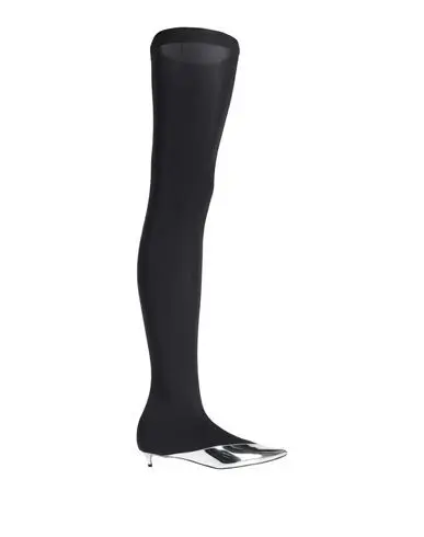 Givenchy Lycra & Calfskin Over-the-knee Boots - Silver