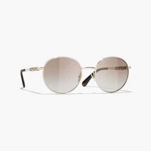 Chanel Pantos Sunglasses - Light Gold