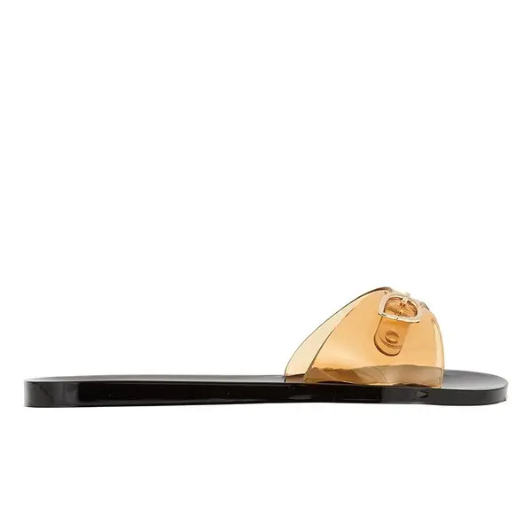 ANCIENT GREEK SANDALS Filia Jelly Slides - Caramel/black