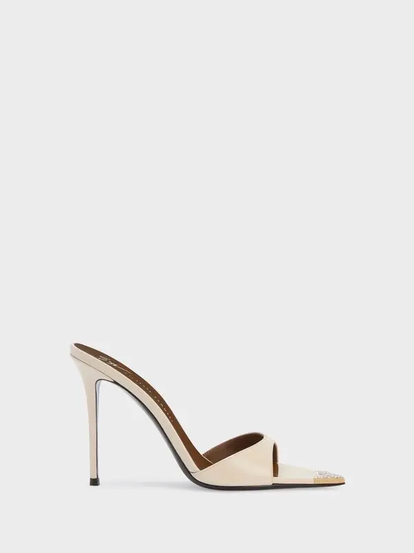 GIUSEPPE ZANOTTI Intriigo Jewelry Mule 105 - Ivory