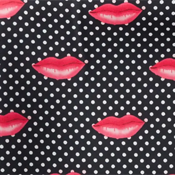 Prada Silk Twill Printed Lips Scarf - Black