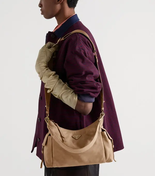 Prada Large Nappa Leather Explore Shoulder Bag