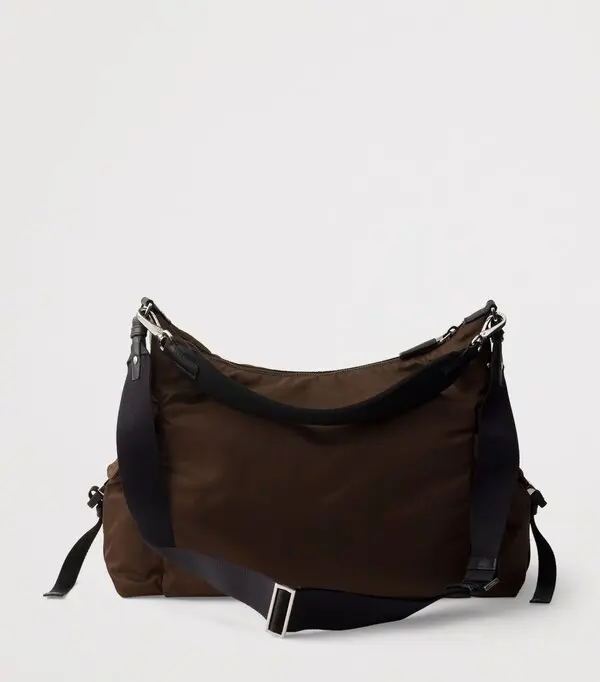 Prada Re-nylon And Leather Explore Shoulder Bag - Brown