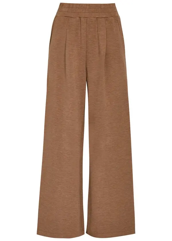 Varley Stretch-jersey Wide Leg Sweatpants - Brown