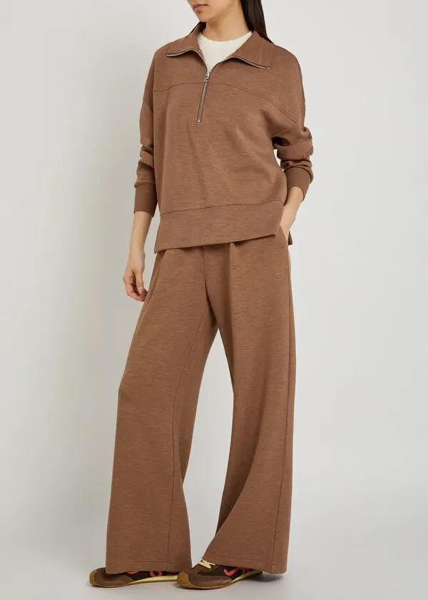 Varley Stretch-jersey Wide Leg Sweatpants - Brown