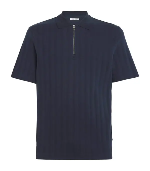 SAMSØE SAMSØE Cotton Zip-up Saolli Polo Shirt