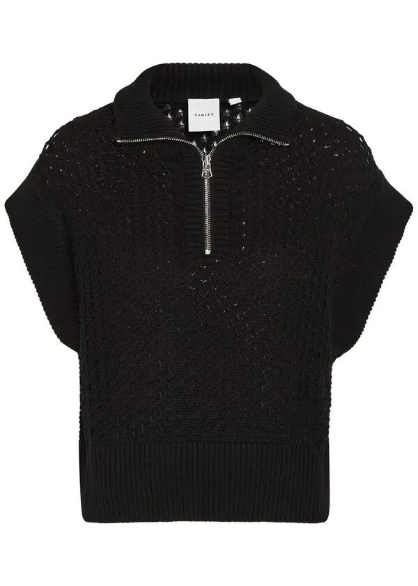 Varley Gaines Cotton-knit Vest - Black