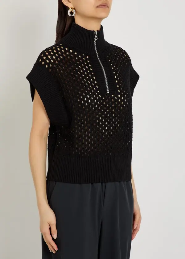 Varley Gaines Cotton-knit Vest - Black