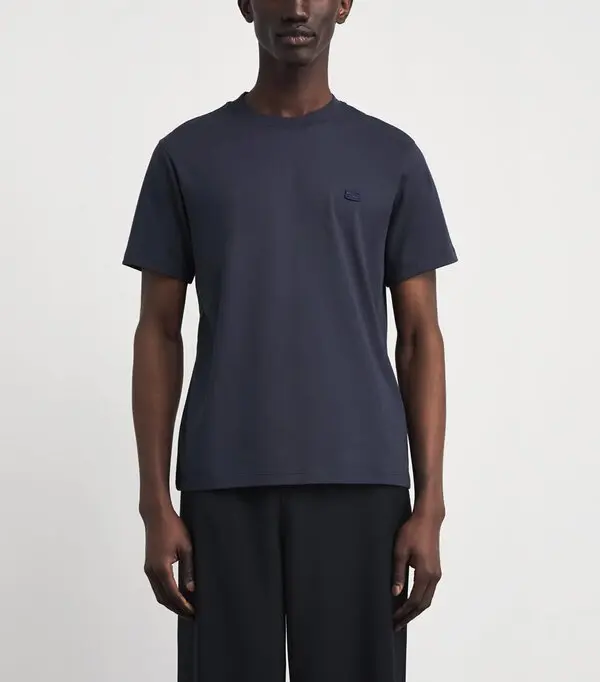 Sandro Cotton Logo T-shirt - Blue