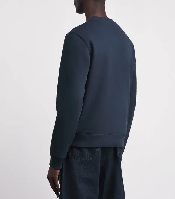 Sandro Cotton Logo Sweatshirt - Blue