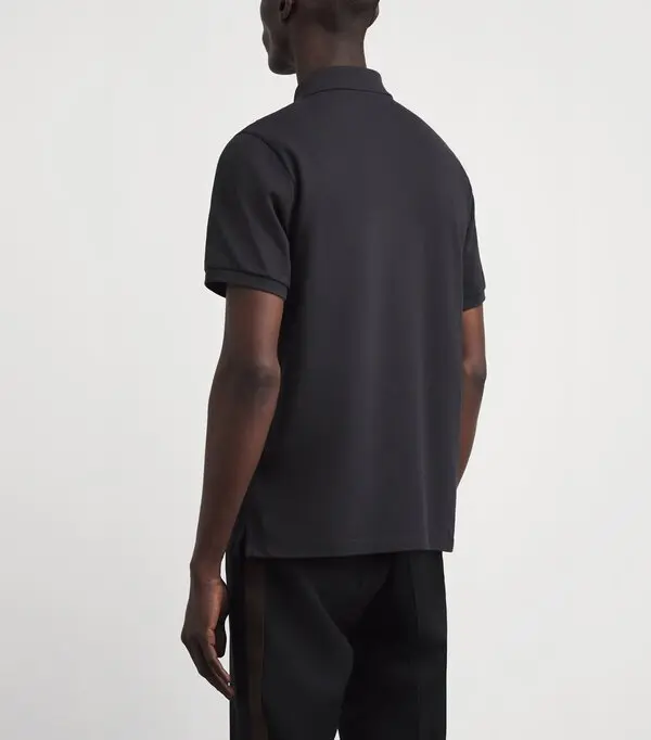 Sandro Cotton Logo Polo Shirt - Black