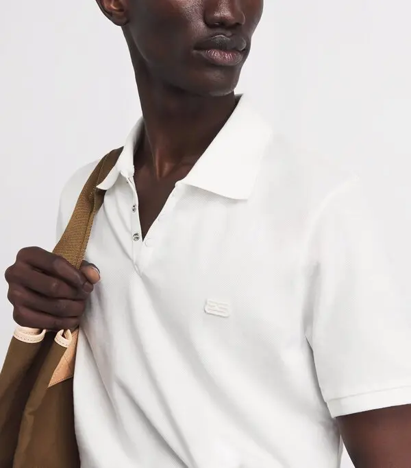 Sandro Cotton Logo Polo Shirt - Beige
