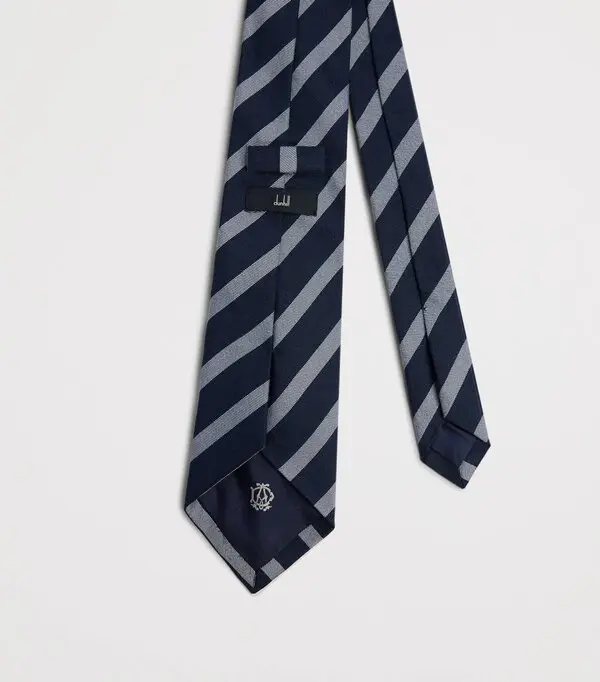 Dunhill Wool-mulberry Silk Stripe Tie