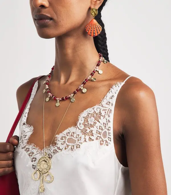 Rixo Gold-plated Daphne Drop Earrings