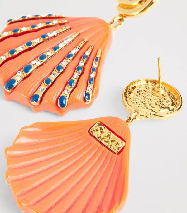 Rixo Gold-plated Daphne Drop Earrings