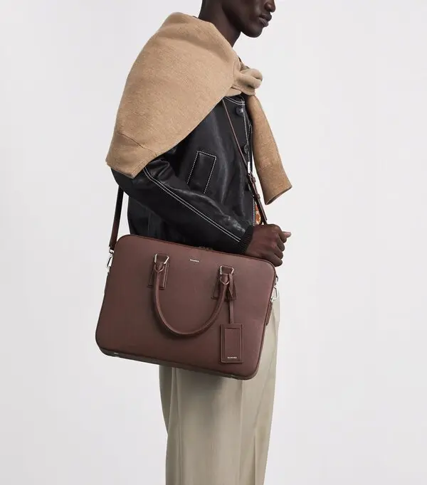 Sandro Leather Slim Briefcase