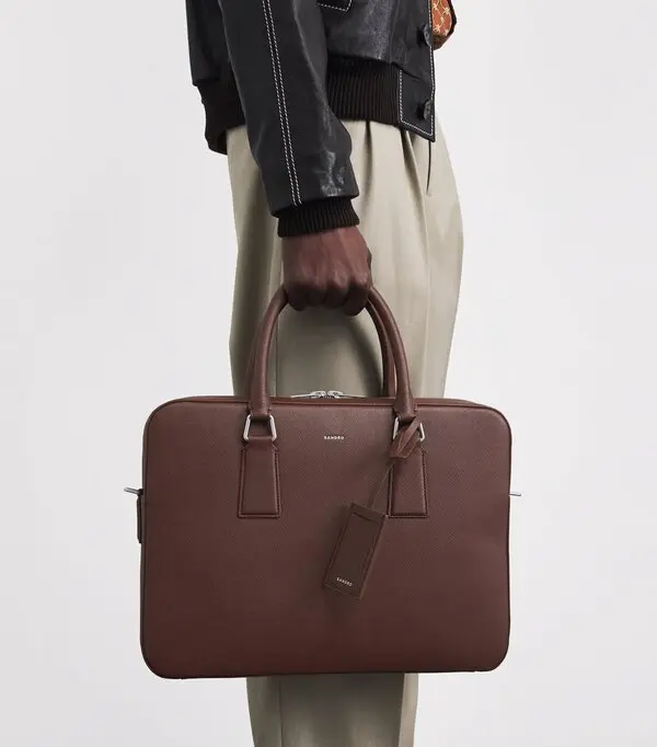 Sandro Leather Slim Briefcase