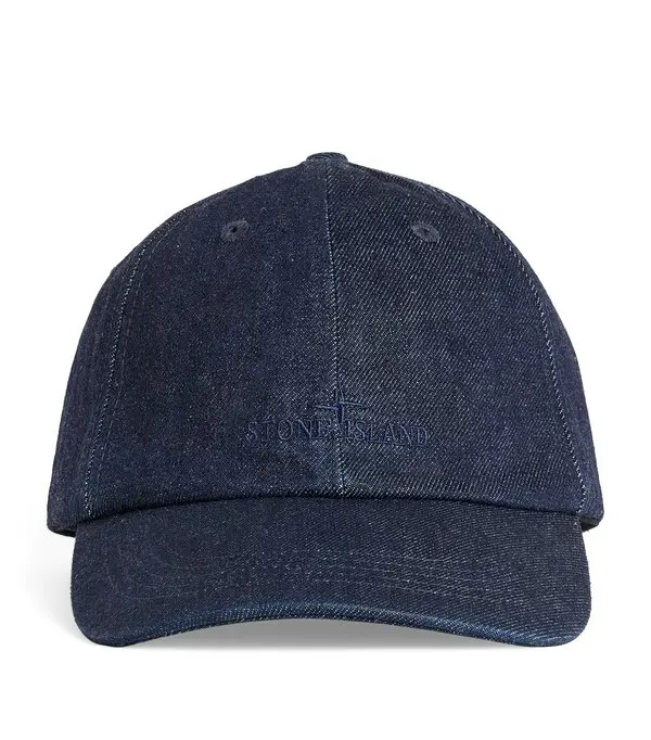 Stone Island Denim Baseball Cap - Blue
