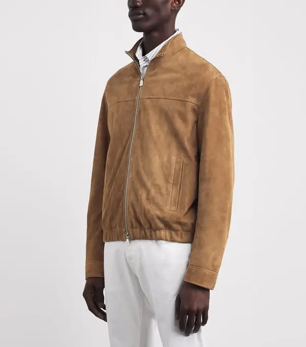 Jacob Cohen Suede Zip-up Jacket
