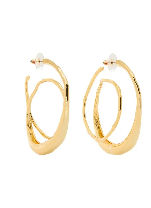 Alexis Bittar Molten Spiral 14kt-plated Hoop Earrings - Gold