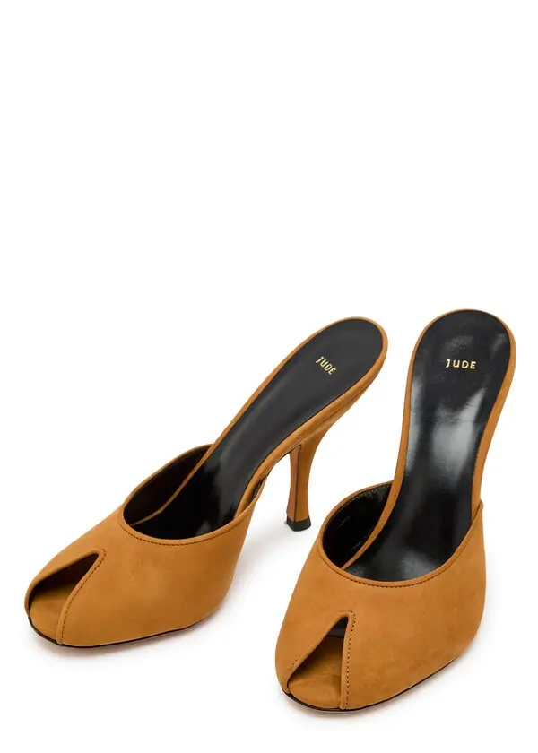 JUDE Date 110 Nubuck Mules - Brown