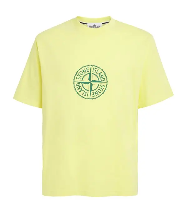 Stone Island Cotton Logo T-shirt - Yellow