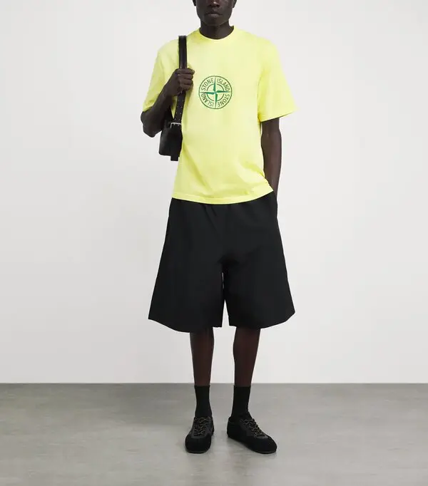 Stone Island Cotton Logo T-shirt - Yellow