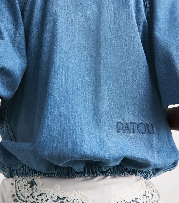 PATOU Blouson-sleeve Denim Jacket