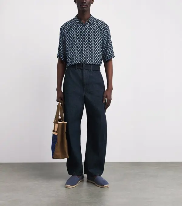 Sandro Link-print Shirt - Blue