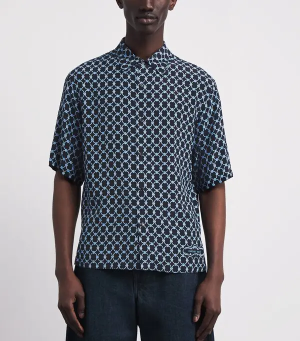 Sandro Link-print Shirt - Blue