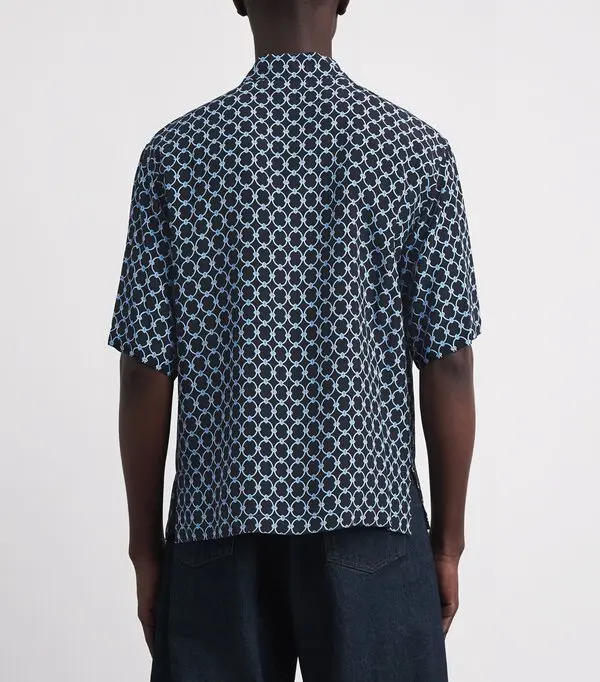 Sandro Link-print Shirt - Blue