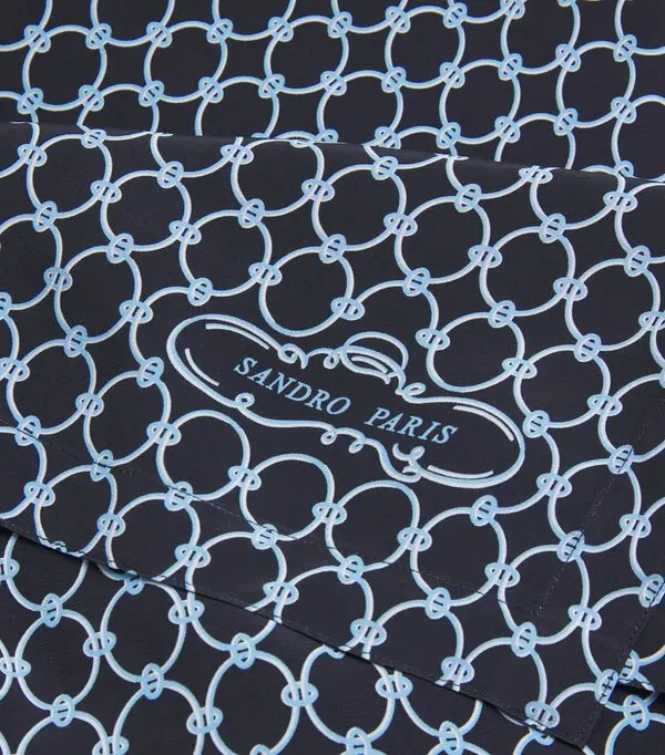 Sandro Link-print Shirt - Blue